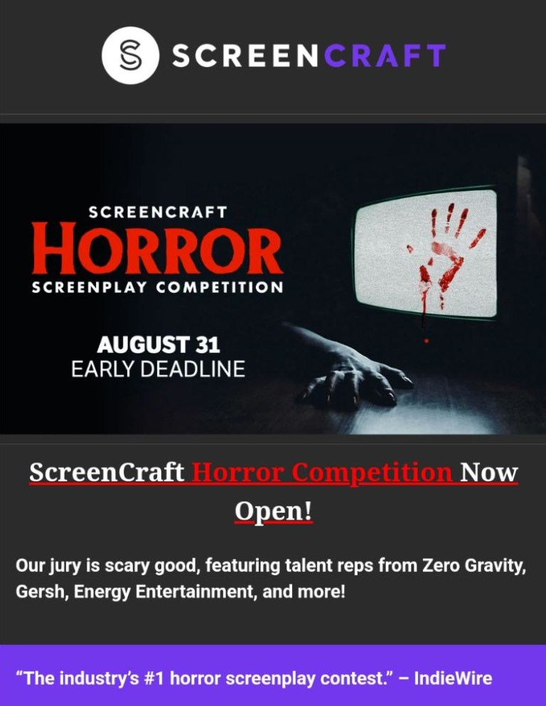 ScreenCraft Horror Screenplay Competition 2024 – Marcus Turner